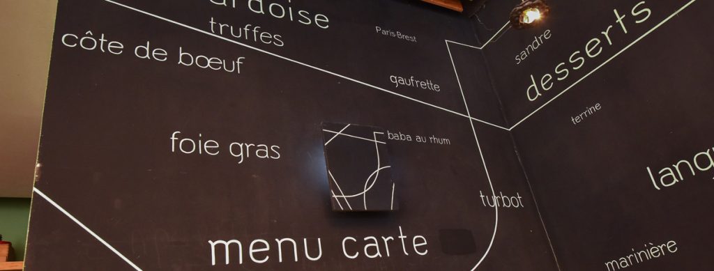Les menus – l'ardoise paris